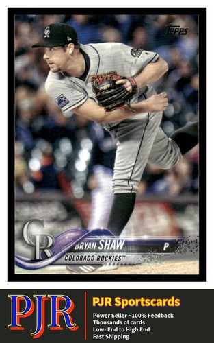 2018 Topps #363 Bryan Shaw Colorado Rockies EXTRA 35% OFF 4+ | eBay