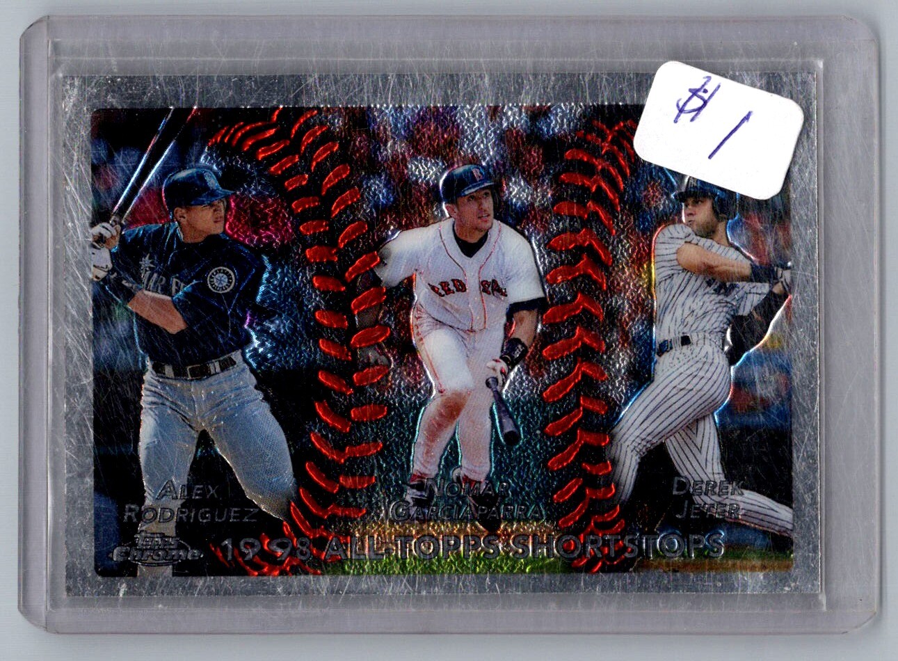 1999 Topps Chrome #452 Alex Rodriguez / Nomar Garciaparra / Derek Jeter ...