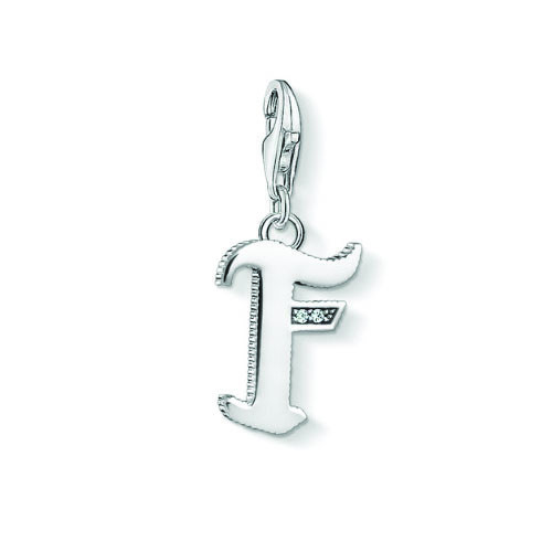 NEW Thomas Sabo Sterling Silver Letter F Charm Initial Alphabet Vintage ...