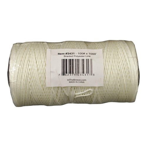 Bulk Braided Polyester Kite Line, 100 lb x 1000-Feet, 3431 762379034313 ...