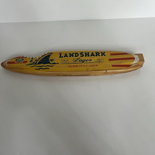 Landshark Lager Beer Tap Handle Keg Size 7” Shark Bite Surfboard | eBay