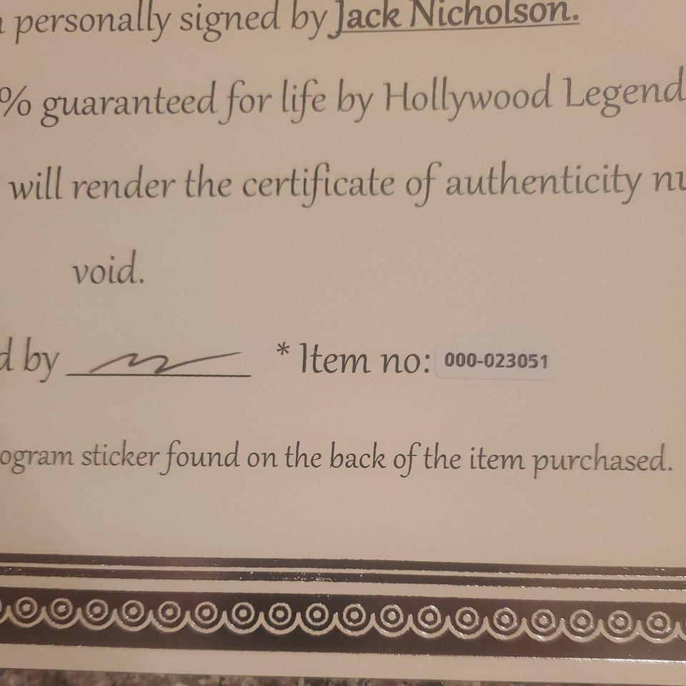 Jack Nicholson Signed Photo 8x10 with COA The Joker | eBay