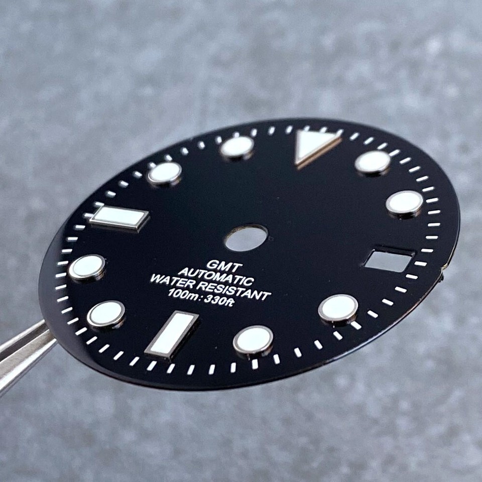 29mm Classic Diver Series 100m Text Sunburst Watch Dial Face Fit NH34 ...