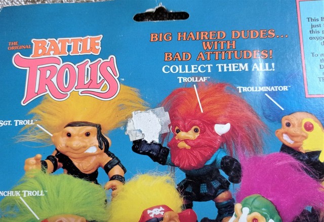 Vintage 90s Battle Trolls Action Figures Trollminator Office Patroll ...
