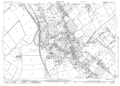 Soham, old map Cambridgeshire 1926: 30-16 repro | eBay