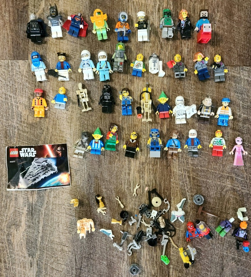 LEGO HUGE COLLECTION LOT MINI FIGURES ASSEMBLED PIECES STAR WARS ...