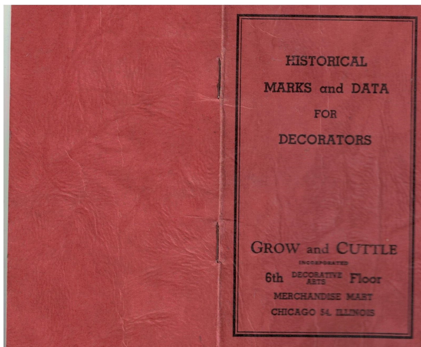 1942 Historical marks & Data for Decorators Booklet Grow & Cuttle #314 ...