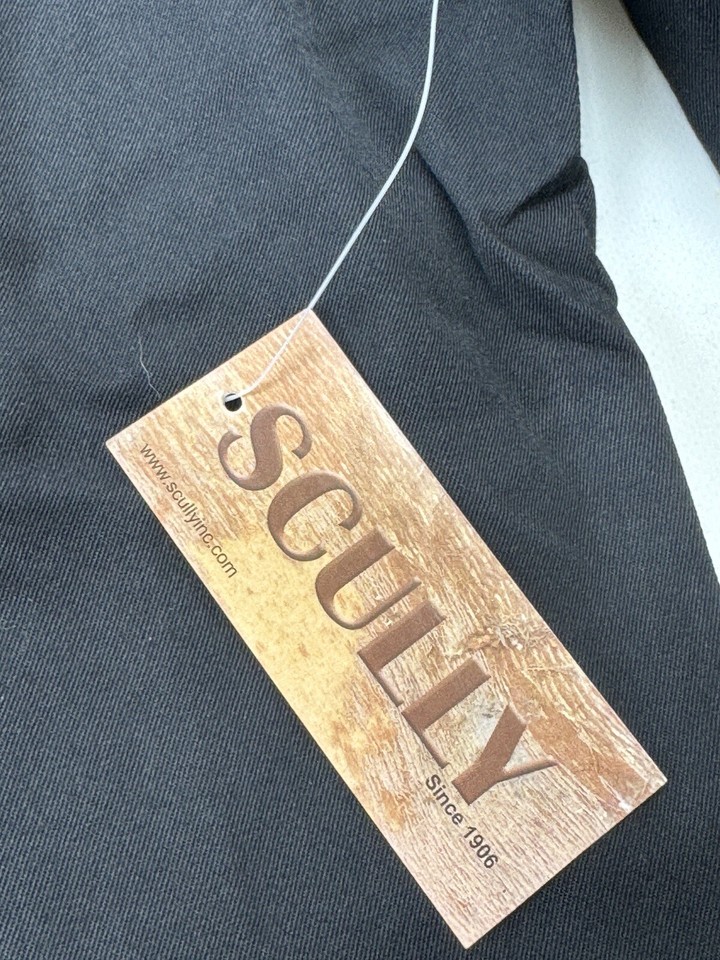 Scully Gunfighter Western Shirt Mens L Silver on Black Pearl Snap Smile ...