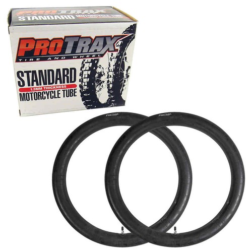 Protrax Motorcycle Standard Inner Tire Tube Set (2) 1.3mm 3.60-4.10 x ...