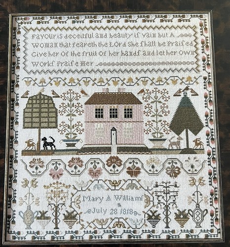 MARY A WILLIAMS 1818 SAMPLER - SHAKESPEARE'S PEDDLER CROSS STITCH ...