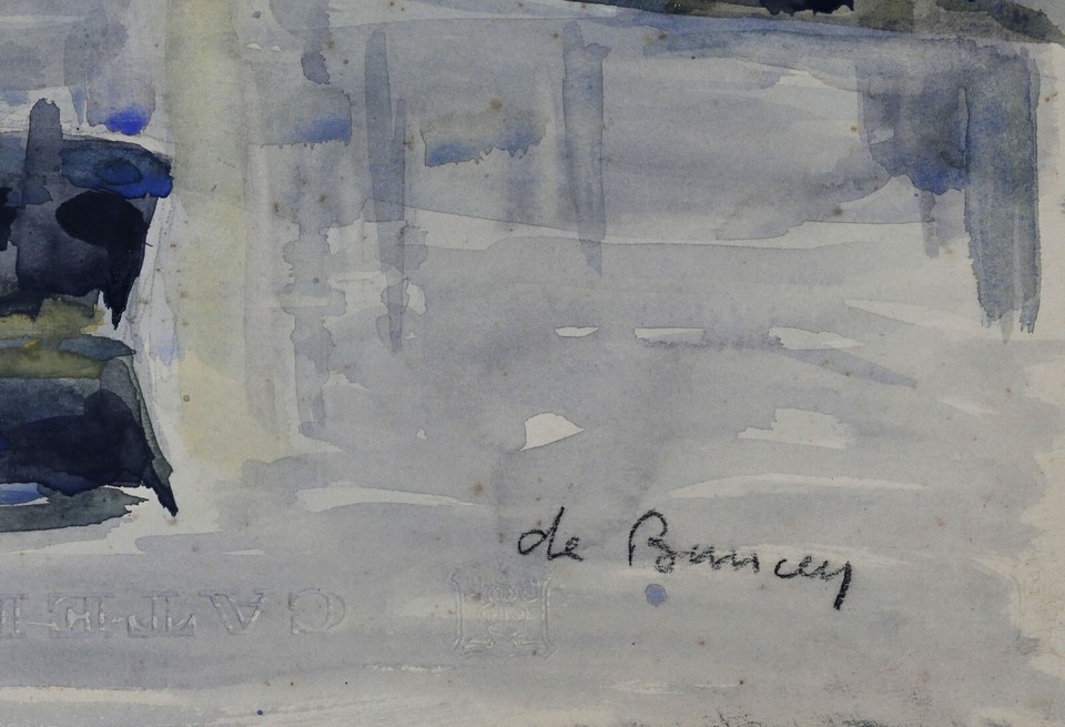 Marie Abraham ROSALBIN DE BUNCEY (1833-1891) Barges the Seine Paris ...