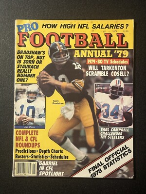 Pro Football Annual 1979 - Terry Bradshaw - Steelers HOF - Earl ...