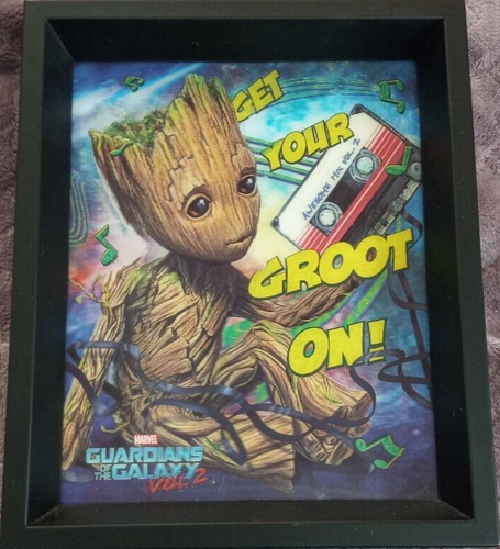 Marvel’s Guardians Of The Galaxy Groot Vol.2 3D Wall Blk Frame Art 9.25 ...