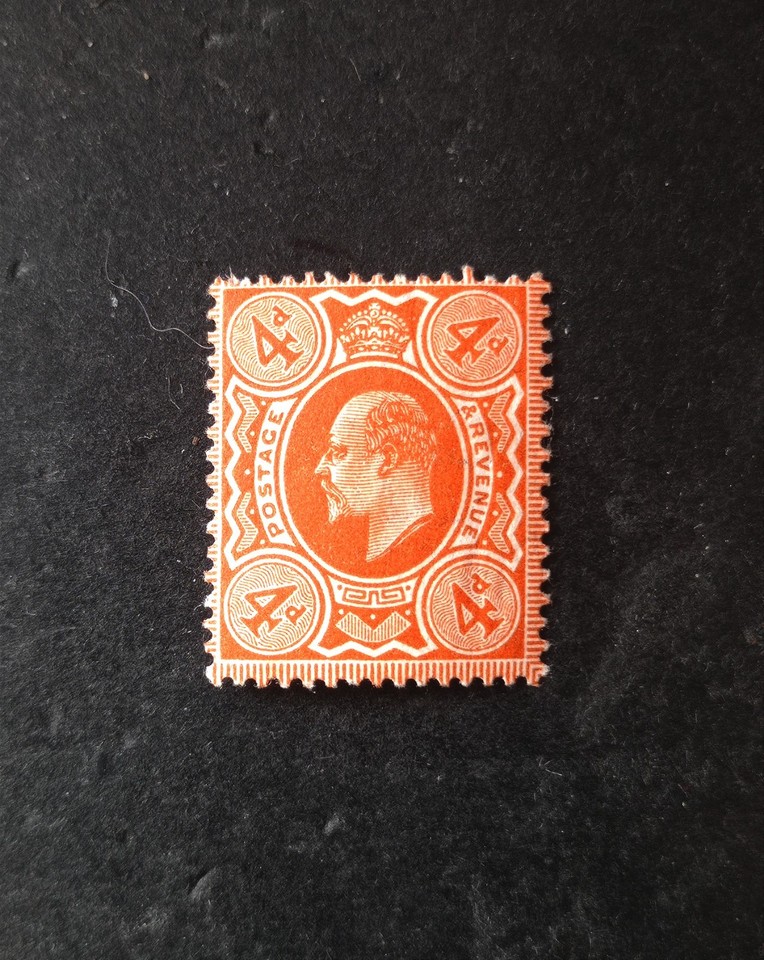 GB King Edward Vll 4d Harrison 15x14 SG.286 Mint H Well Centred Good ...