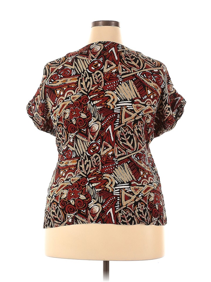 Maggie Lawrence Women Red Short Sleeve Blouse 18 Plus | eBay
