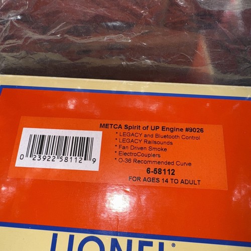 LIONEL METCA Spirit of UP Engine #9026 6-58112 ~ NIB | eBay