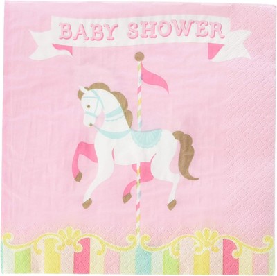 Creative Converting Carousel Luncheon Napkins Baby Shower Party ...