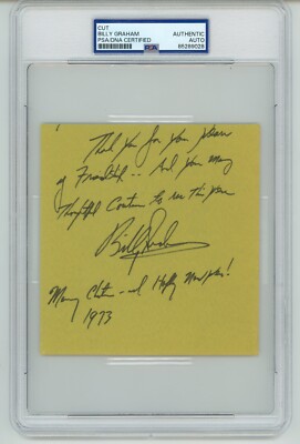 Reverend Billy Graham ~ Signed Autographed "Merry Christmas" Evangelist ...