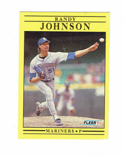 Randy Johnson Seattle Mariners Pitcher #455 Fleer 1991 #Baseball Card ...