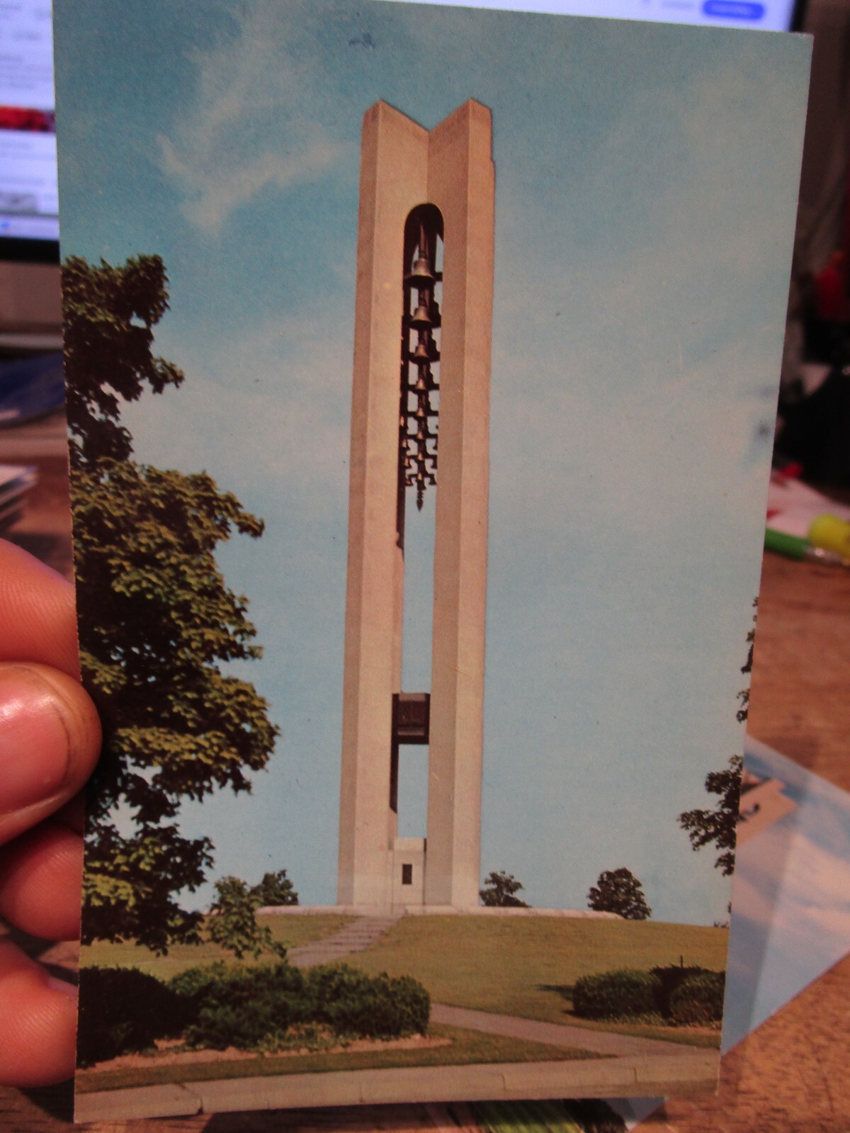 A2 Vintage Old OHIO Postcard DAYTON Deeds Park Carillon Bell Tower ...