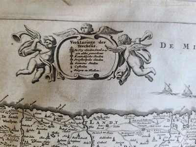 1700s MAP of CANAAN LAND ISRAEL PALESTINE antique