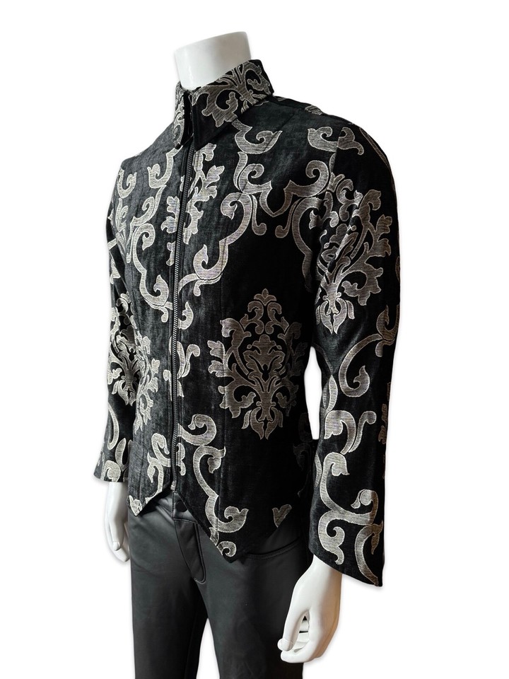 SHRINE GOTHIC VAMPIRE VICTORIAN BROCADE BLAZER STEAMPUNK ROCKER VILLAIN ...