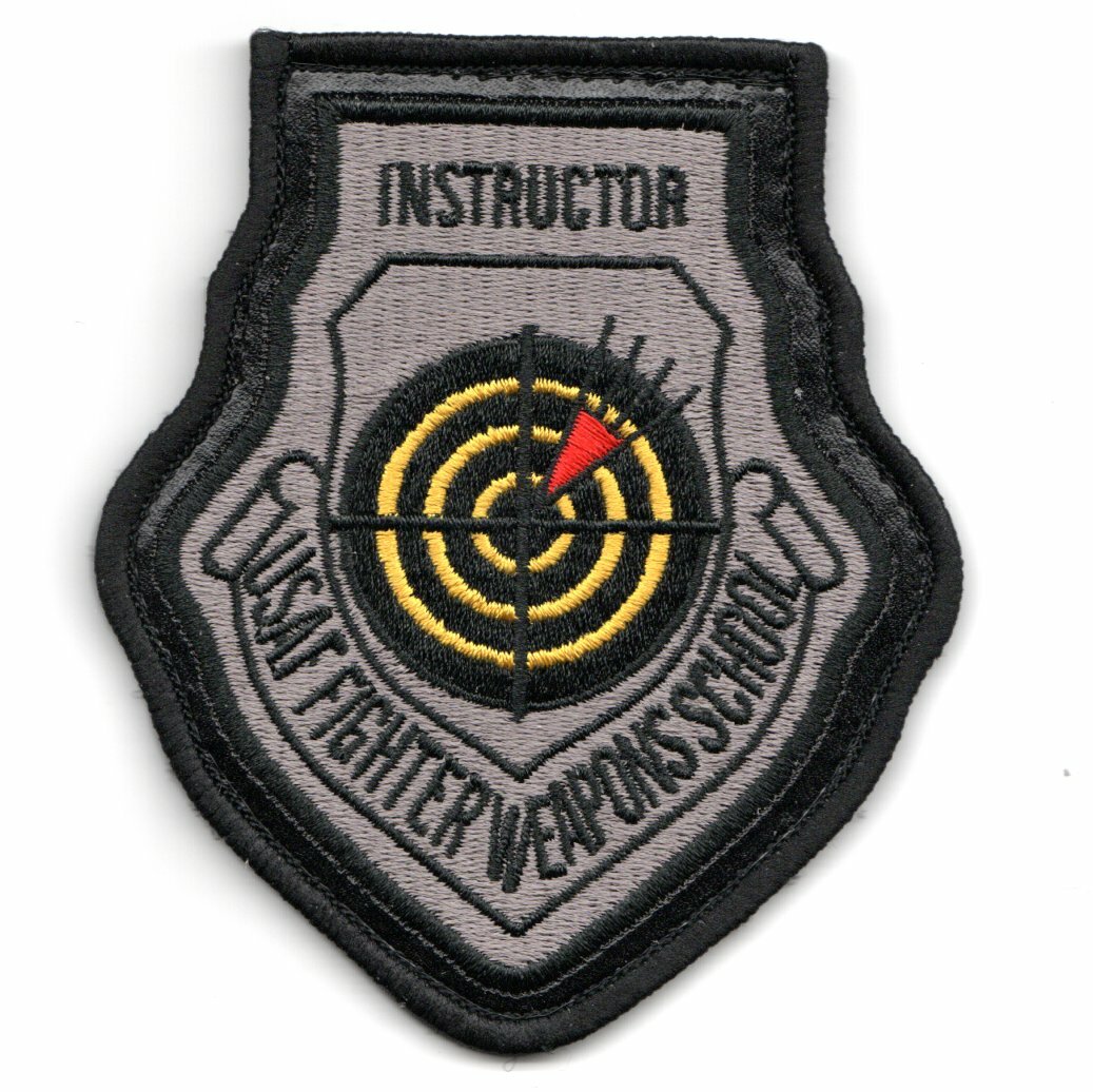4" USAF AIR FORCE WIC INSTRUCTOR WEAPONS SCHOOL LEATHER EMBROIDERED ...