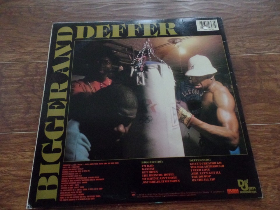 LL COOL J BAD Bigger And Deffer Vinyl LP Record 1987 Def Jam Records FC ...