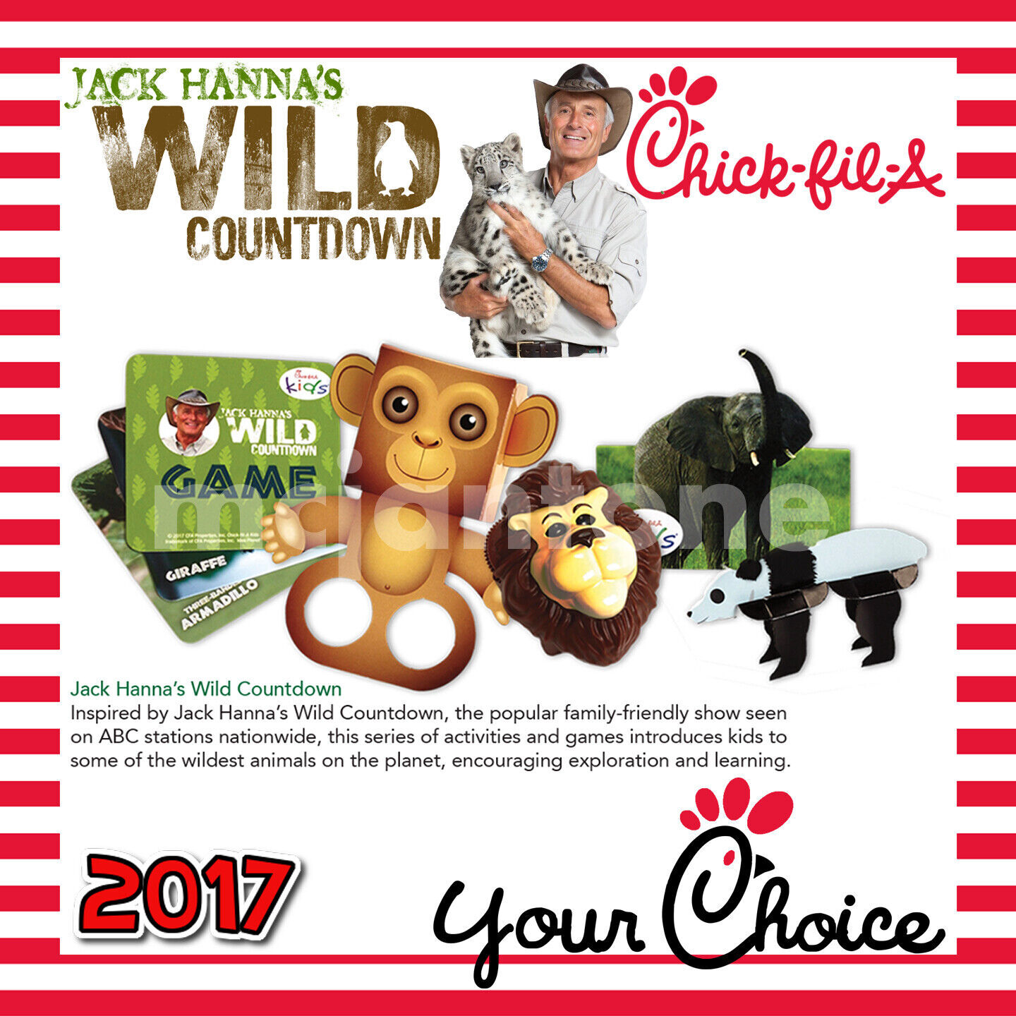 Chick-fil-A 2017 JACK HANNA's WILD COUNTDOWN Hanna WILDLIFE Lion YOUR ...