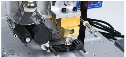 Semi Automatic Hot Stamp Coding Machine Ribbon Character Code Printer ...