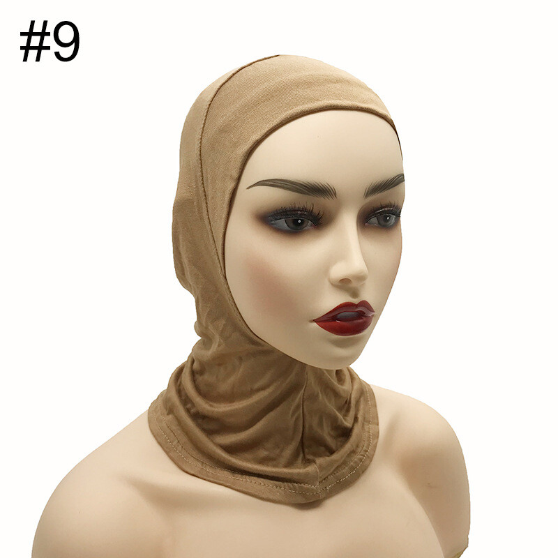 Women's Under Scarf Hat Cap Bone Bonnet Ninja Hijab Islamic Neck Covers ...