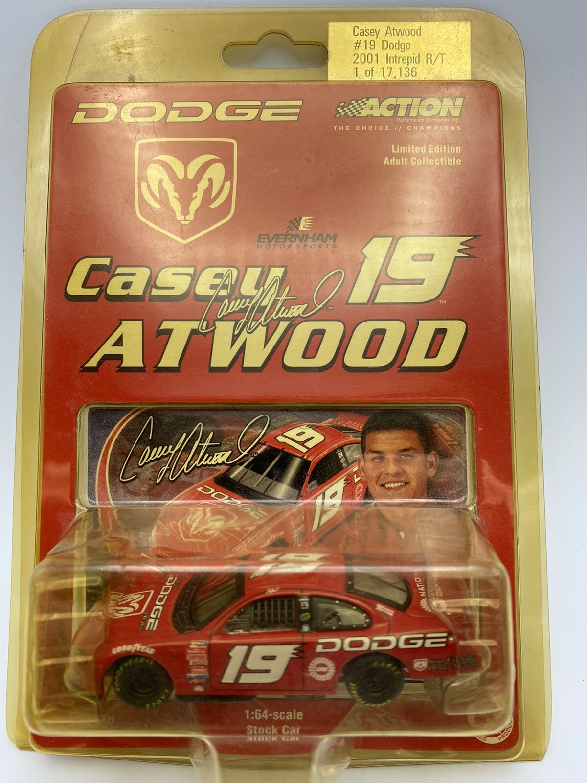 NASCAR 2001 RCCA Racing Action #19 Casey Atwood 1:64 Scale Limited ...