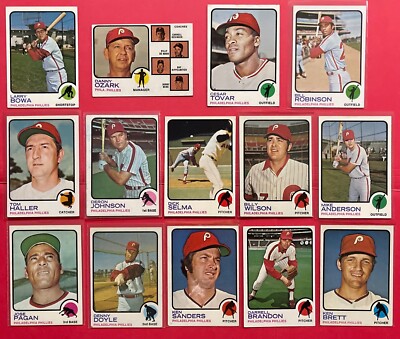 1973 TOPPS BASEBALL PHILADELPHIA PHILLIES PARTIAL TEAM SET CARD LOT | eBay