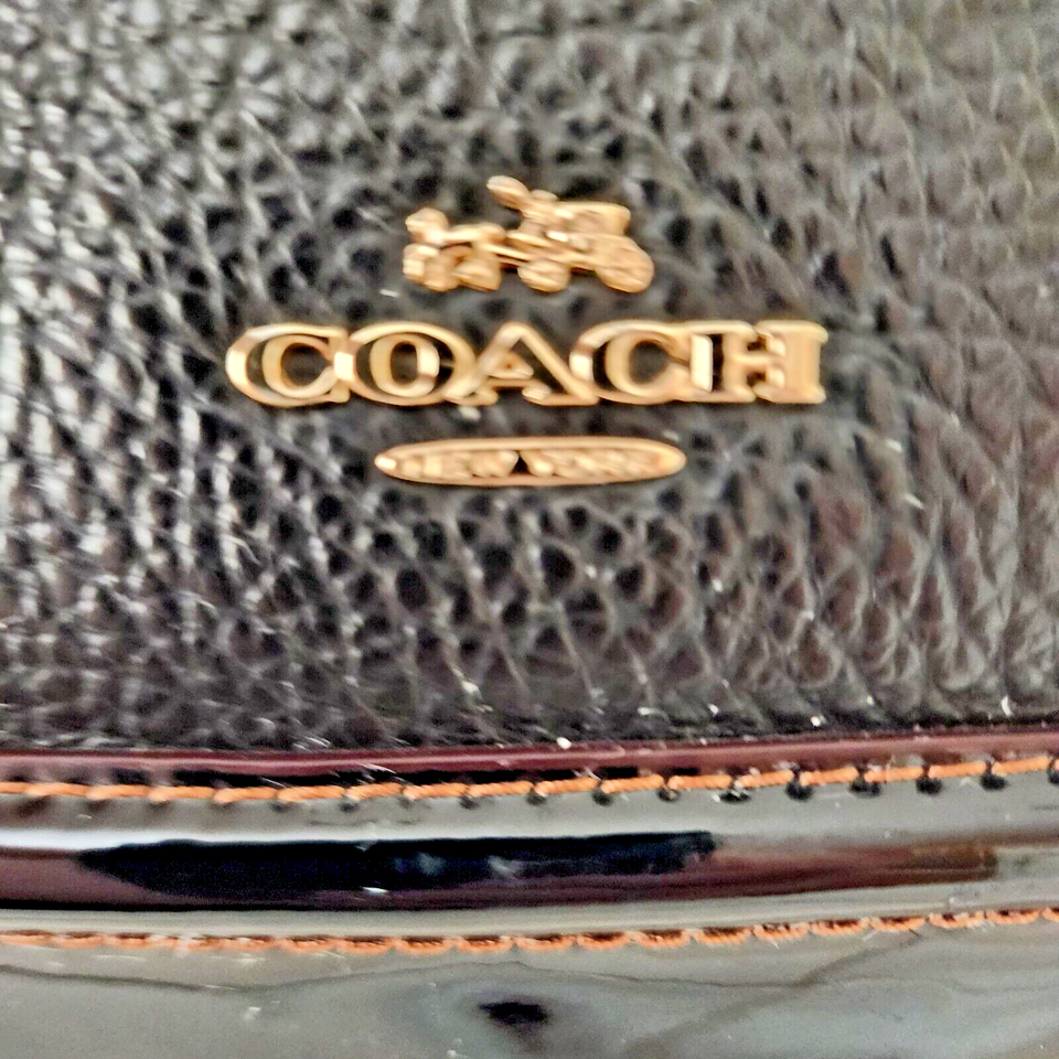 COACH SIERRA DOMED LEATHER LARGE SATCHEL ELBOW BAG PURSE BLACK | eBay