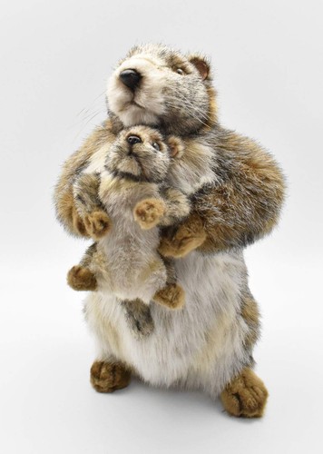 BH4162 HANSA Marmot Mom & Baby 35 Realistic stuffed animals Plush | eBay