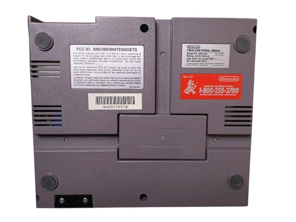 Nintendo NES Console, Zapper, 2 Controllers, Cables TESTED AND WORKING ...