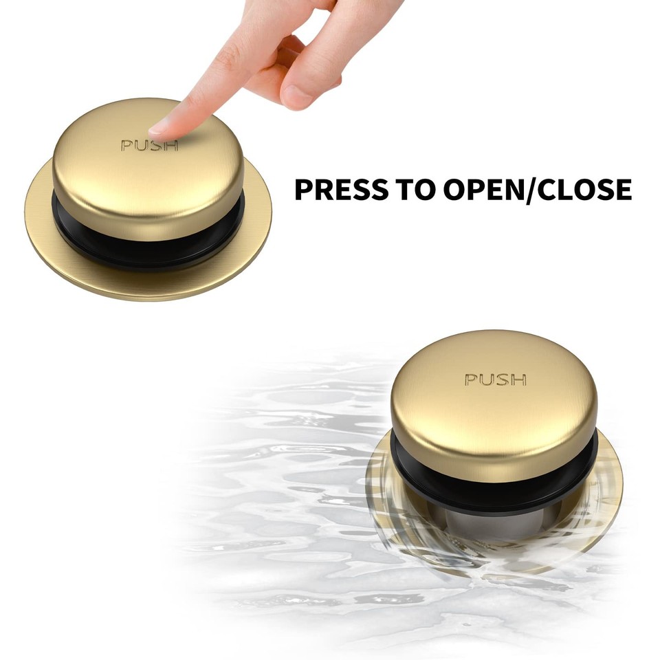 All Metal Tip-Toe Bathtub Drain Kit with Two-Hole Overflow Faceplate ...