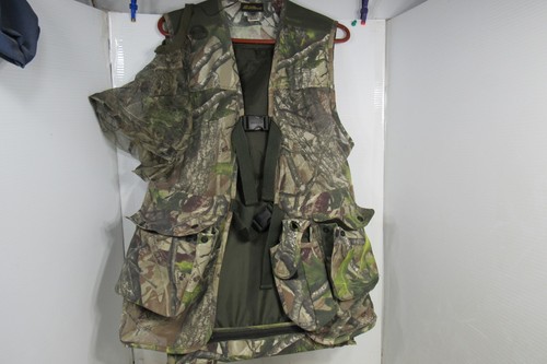 Fieldline Camo Turkey Hunting Vest w/ Seat & Pockets Men's Smell Face ...