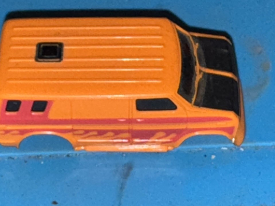 AFX Aurora Orange Black Red Van Body Only | eBay