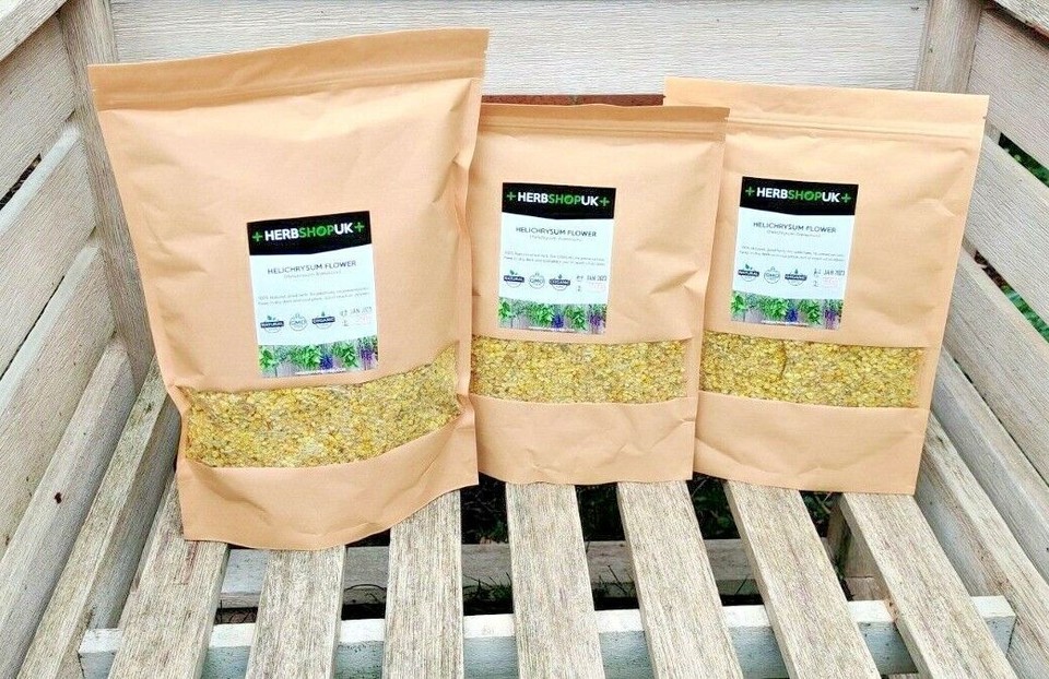 Helichrysum flower dried herb Herbal Tea Kocanka Piaskowa FAST Postage ...