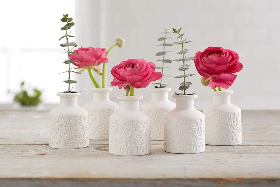 Mini Little Ceramic Flower Bud Vases Perfect for Budding Flowers Small ...