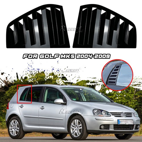 Gloss Black Side Rear Window Louver Shutter Cover Trim For Golf Mk5 ...