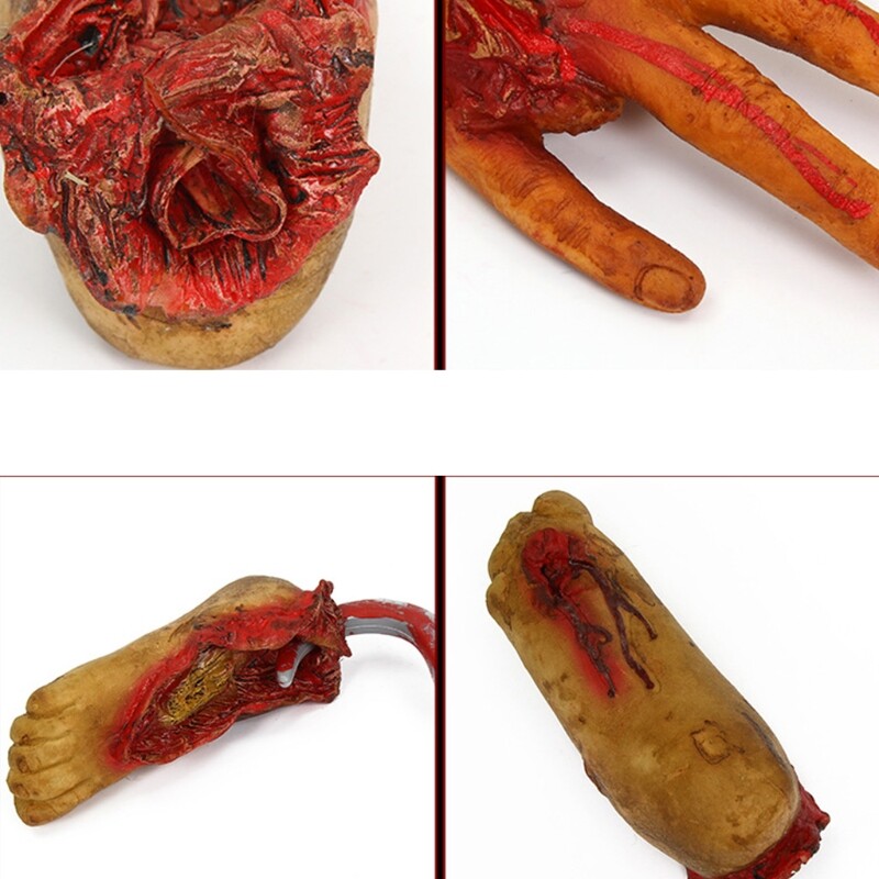 Halloween Pendant Horror Fake Broken Hands Feet Terror Wall Hand | eBay