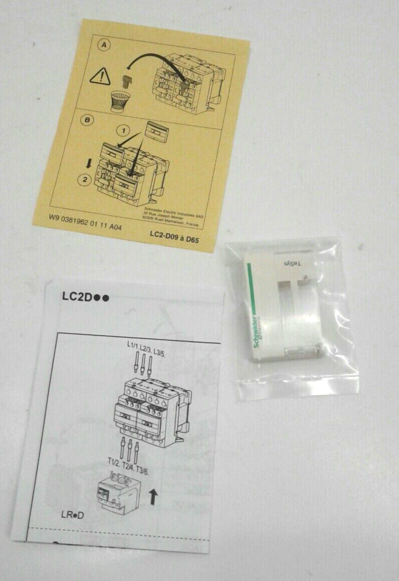 Schneider LC2D09G7 Reversing Contactor TeSys IEC 9A 3P 5HP@480VAC ...