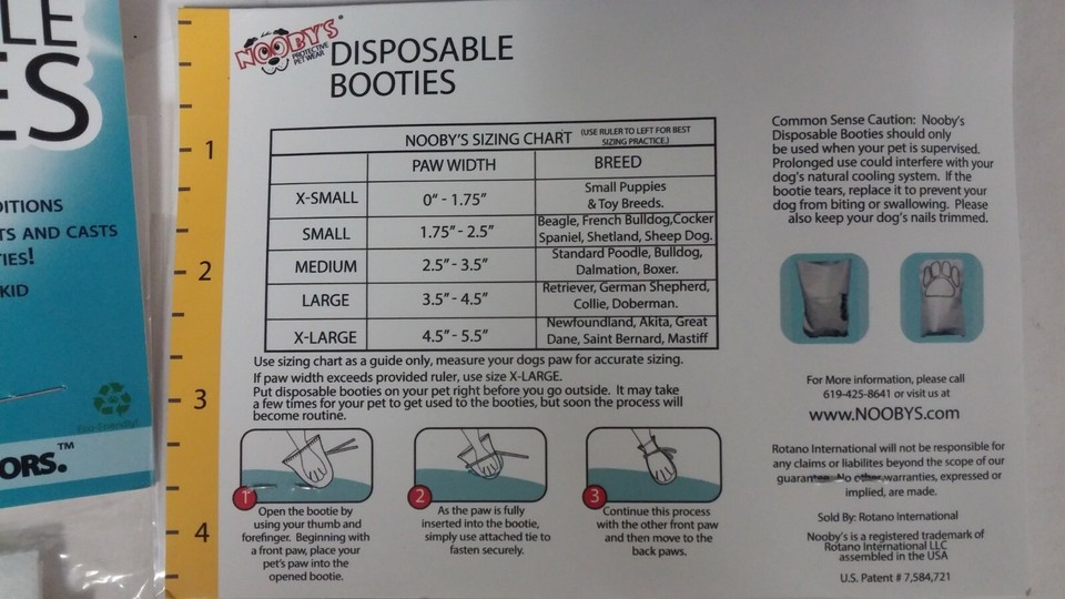 2 Nooby's Multi Us Disposable Booties 8 ea L or 5 Booties ea XXL NO ...