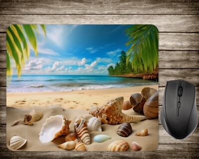 Beach Shells-Non Slip Neoprene Computer Mouse Pad | eBay Australia