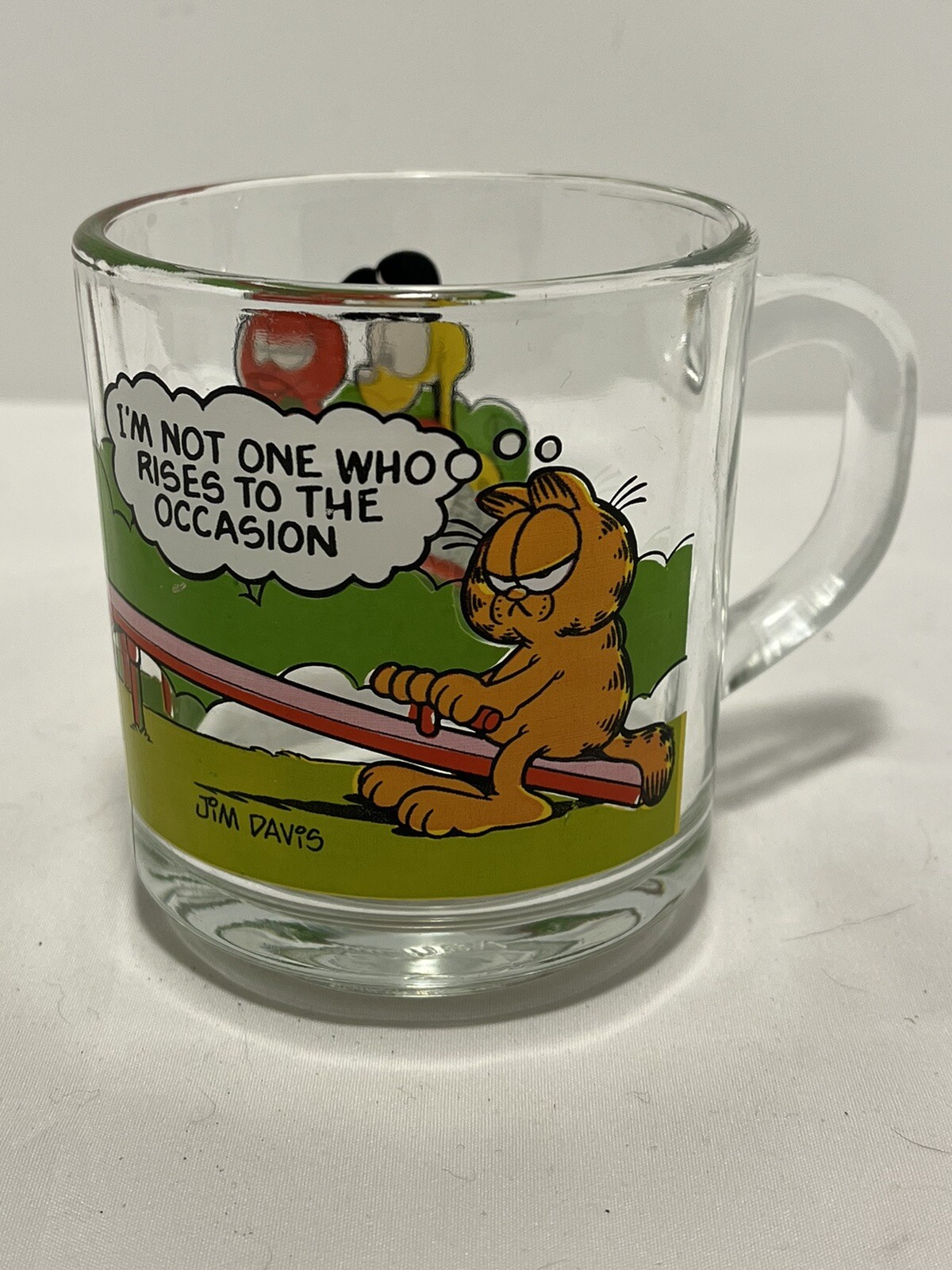 VINTAGE 1980 Garfield McDonalds Glass Mug Cup, Odie, Arlene, Nermal | eBay