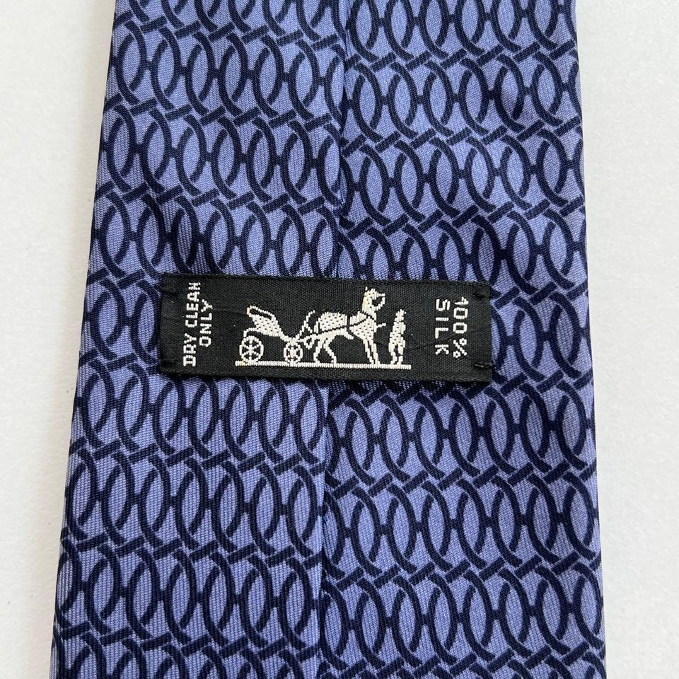 Good condition Hermès ties Blue H pattern | eBay