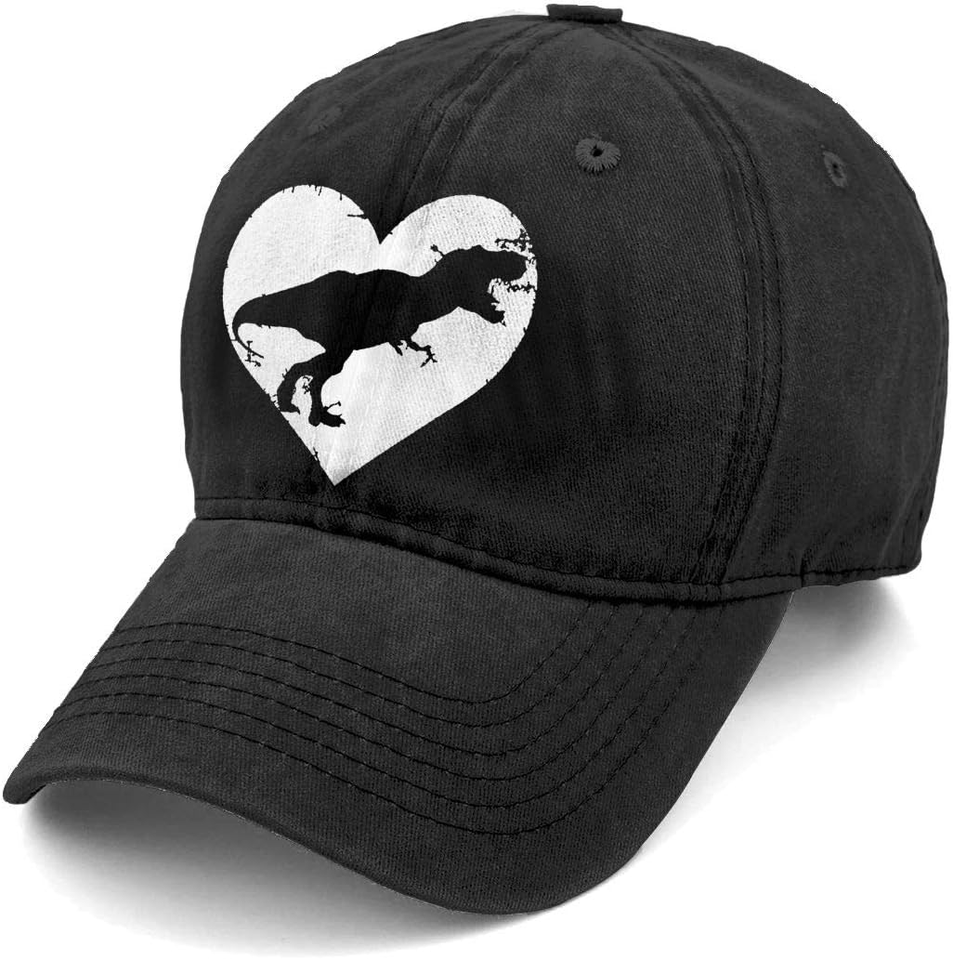 Unisex T Rex Skeleton Dinosaur Denim Hat Adjustable Washed Dyed Cotton ...