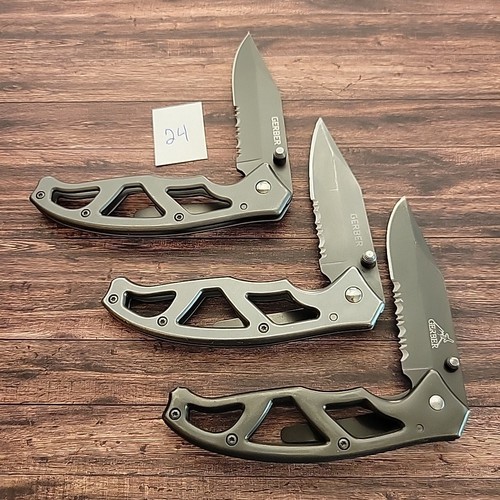 Lot Of 3 Gerber Paraframe Frame Lock Pocket Knives 4 1/4" Closed | eBay
